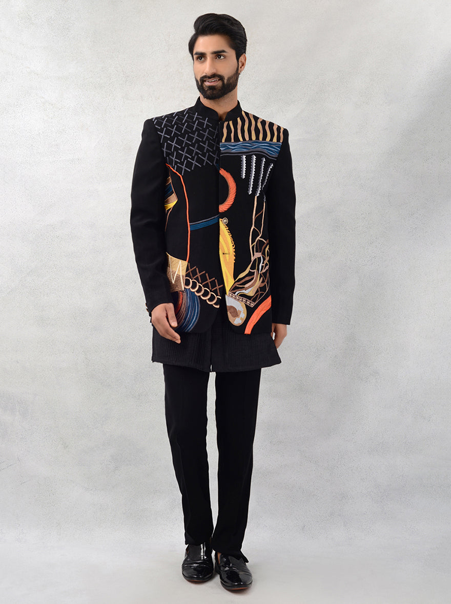 TULA Imported Embroidered Jodhpuri Suit for Men | Stylish Black ...