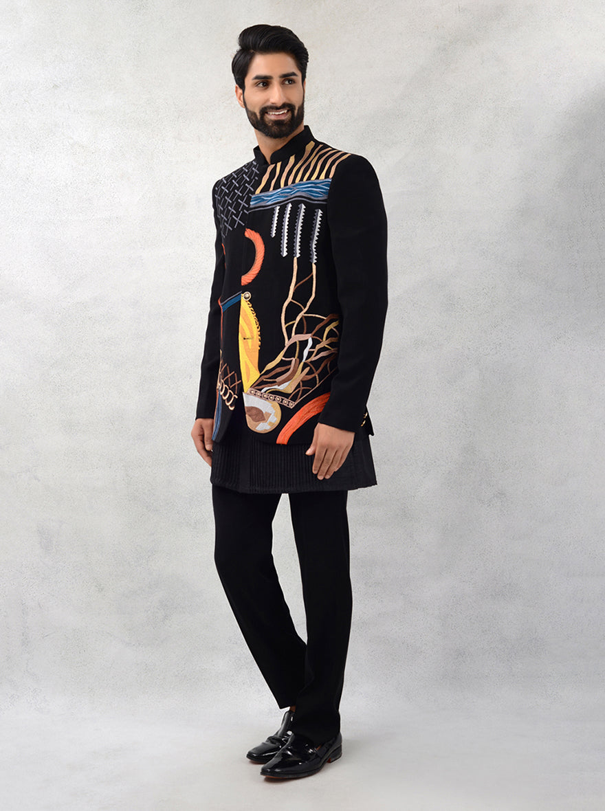 TULA Imported Embroidered Jodhpuri Suit for Men | Stylish Black ...