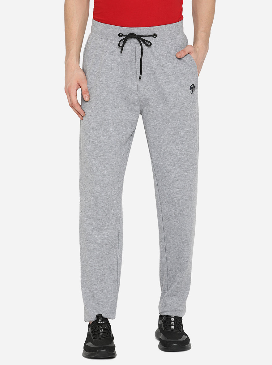 Grey Melange Track Pant for Men - Solid & 100% Cotton Regular Fit ...