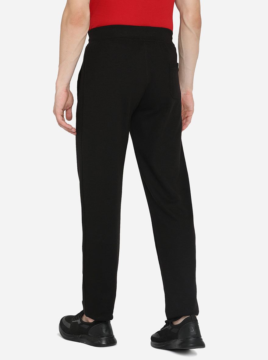 Black Track Pant for Men - Solid & 100% Cotton Regular Fit | JadeBlue