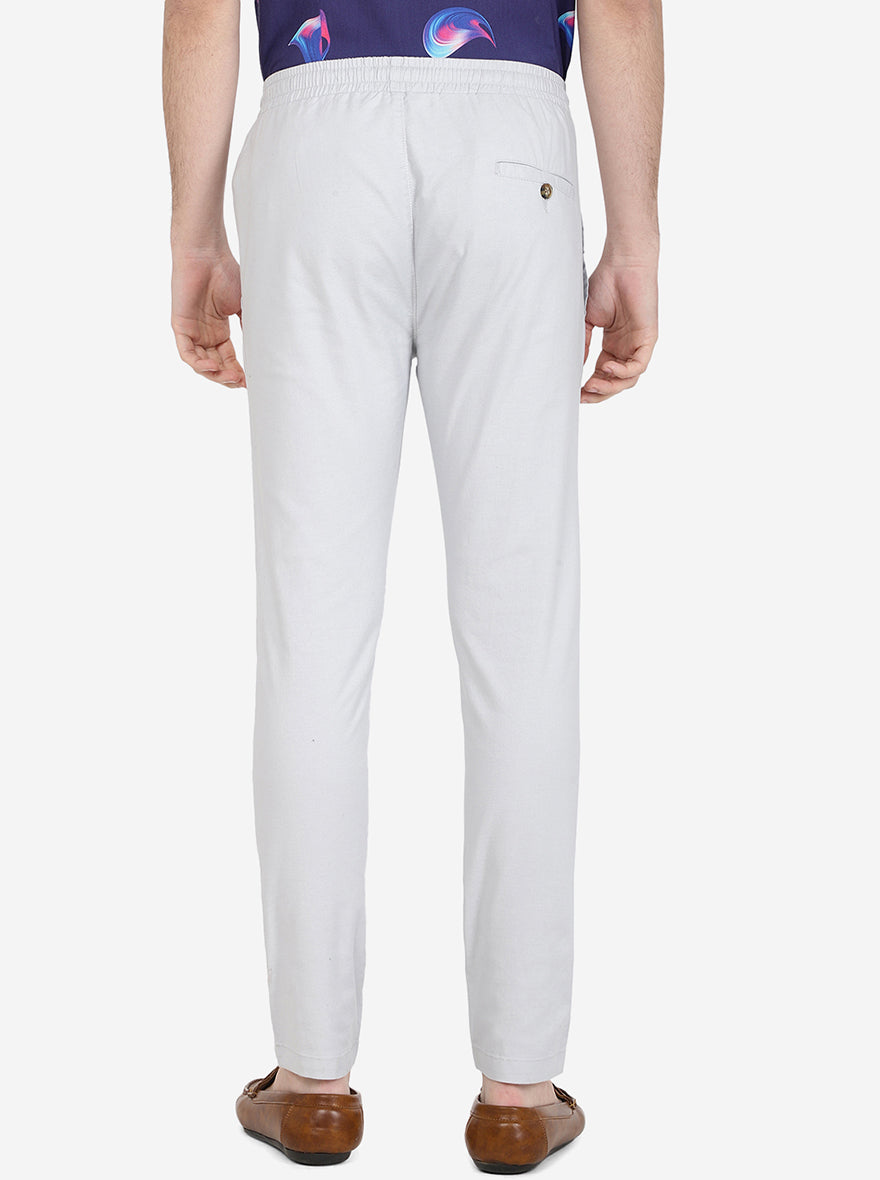 Light Grey Track Pant for Men - - Solid & 100% Cotton Regular Fit ...